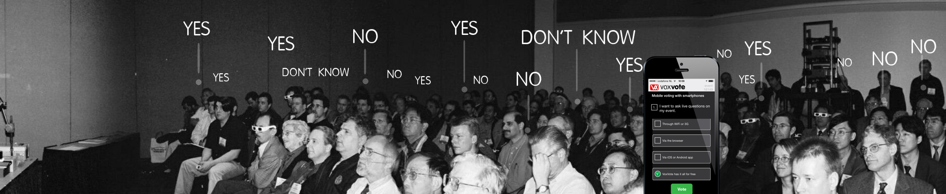 Free and Easy to use Mobile Voting - live and video stream events